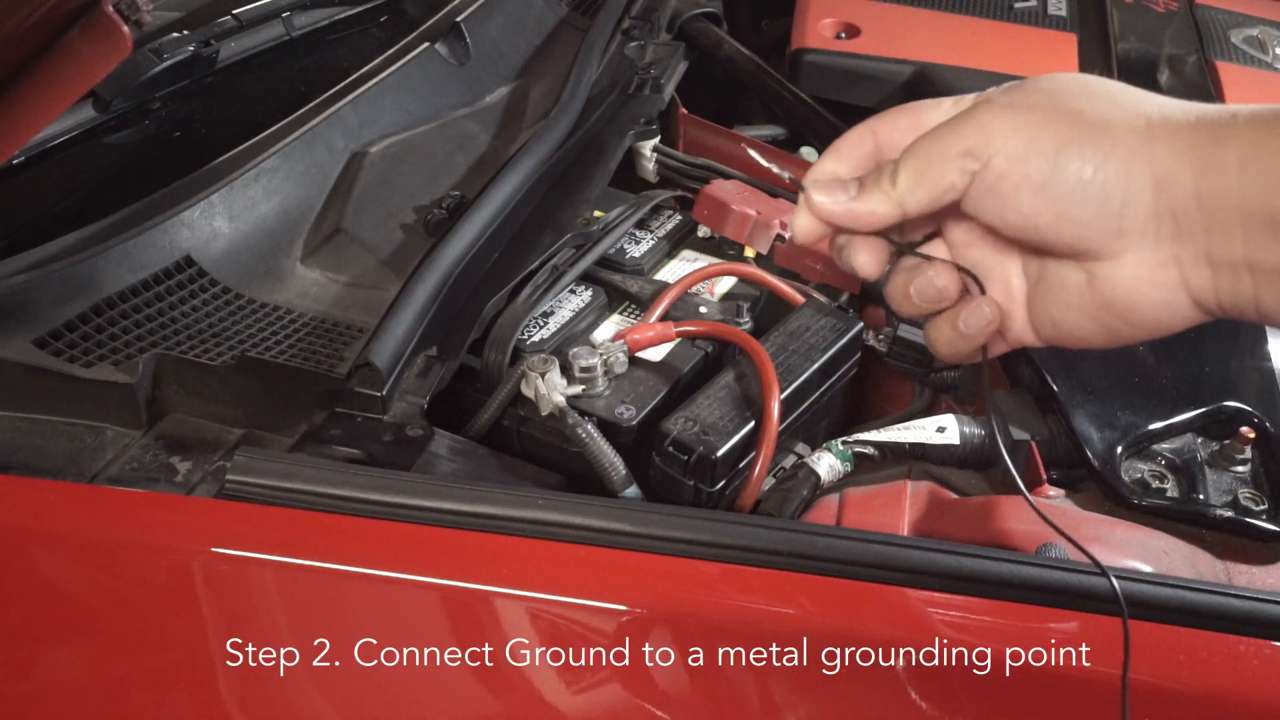 Connect Ground to a metal grounding point | How To Install a Dashcam ...