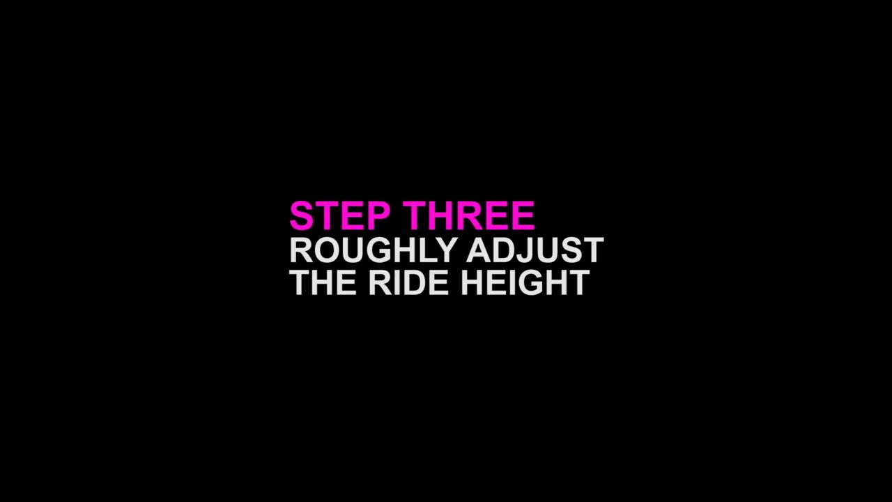 Roughly Adjust the Ride Height | How to adjust ride height & corner ...
